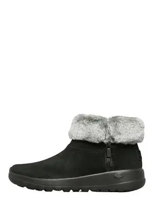 Sketchers On-the-go Joy Fur Trimmed Boots - Black