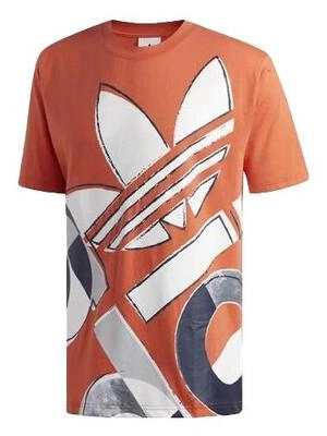 Adidas Originals Large Logo Graffiti Sports Short Sleeve - Orange