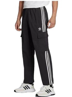 Adidas Originals Logo Stripe Cargo Pants - Black