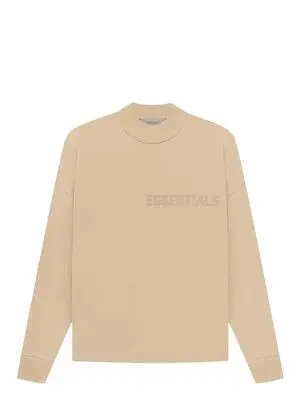 Fear Of God Ss23 Long Sleeve Logo Tee 'sand - Tan/brown