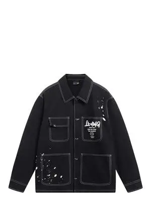LI-NING Graphic Jacket - Black/white