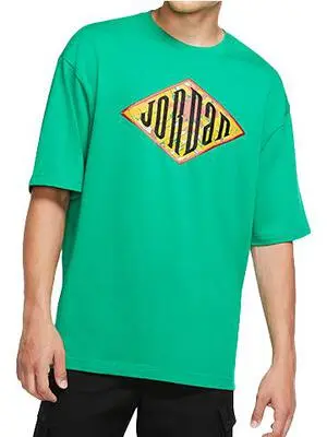 JORDAN Sport Dna Embroidered Printing Logo Short Sleeve - Green