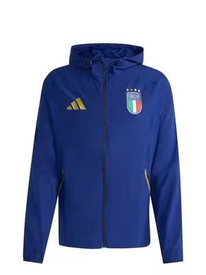 Adidas Italy Tiro Travel Full Zip Windbreaker - Victory Blue