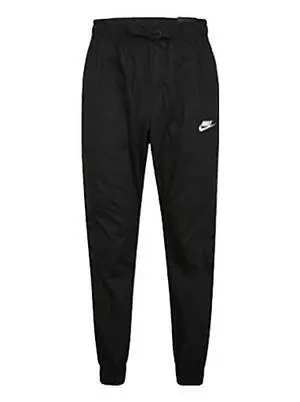 Nike Solid Color Sports Woven Long Pants - Black