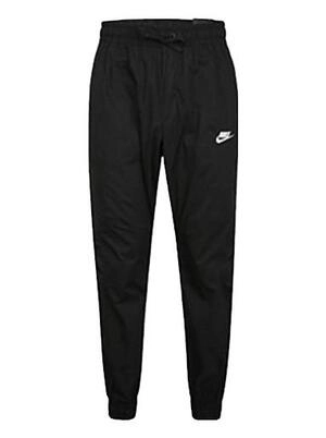 Nike Solid Color Sports Woven Long Pants - Black