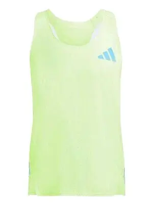 Adidas Adizero Road To Records Singlet Asia Sizing - Lucid Lemon