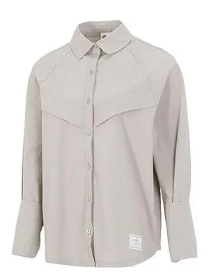 Nike Icn Clsh Wvn Ls Top Long Sleeved Shirt - Grey