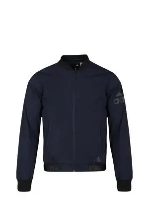Adidas Adidas Logo Printing Baseball Aviator Jacket Blue