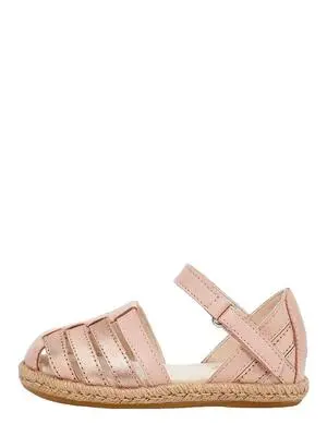 UGG Matilde Metallic Espadrille Sandals - Beige/red