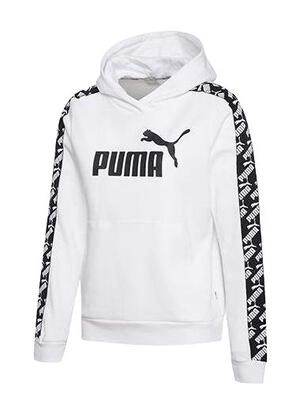PUMA Amplified Cropped Hoodie - White/black