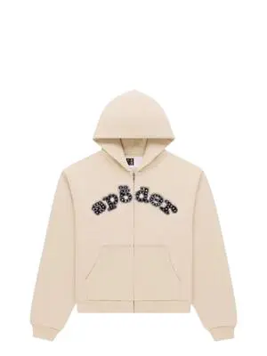 SP5DER Mixed Stone Og V2 Zip Hoodie - Cream