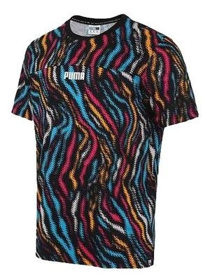 PUMA Wild Pack Aop Tee 'black - Black/blue/red