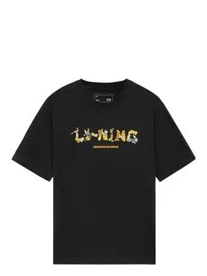 LI-NING Hoops Graphic T-shirt 'black - Black/multi-color
