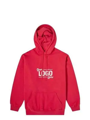 Balenciaga Balenciaga Your Logo Here Popover Hoodie Raspberry/white