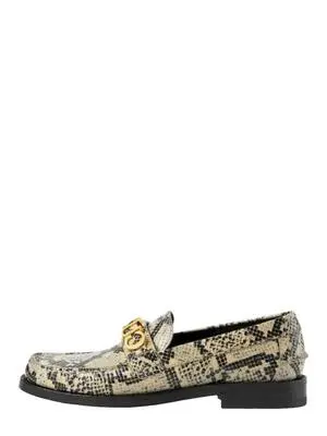 Gucci Python Print Logo Loafer - Neutral