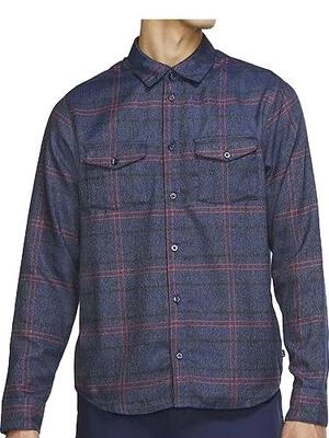 Nike Skateboard Flannel Plaid Skateboard Shirt - Midnight