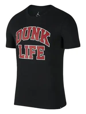 JORDAN Duke Life" Short Sleeve T-shirt - Black/red