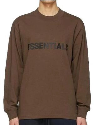 Fear Of God Fw20 Long Sleeve Tee 'rain Drum - Brown/black