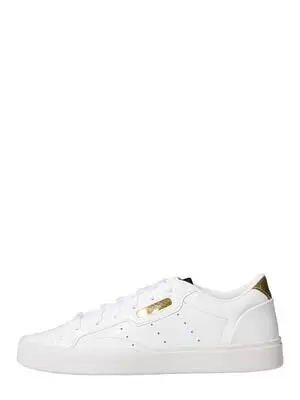 Adidas Sleek Gold Metallic Sneakers - White