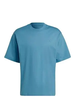 Adidas Adidas Originals Solid Color Athleisure Casual Sports Round Neck Short Sleeve Couple Style Light Blue Default Color