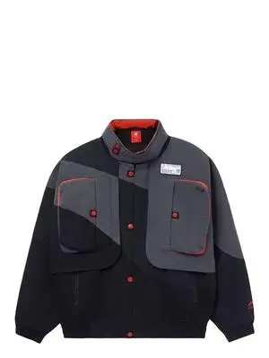 LI-NING Color Block Cargo Jacket - Black/grey/orange