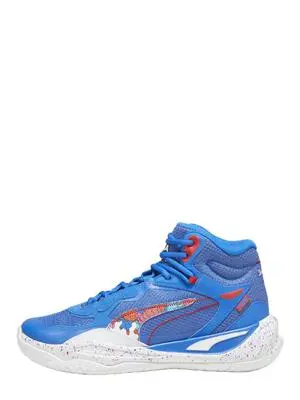 PUMA Playmaker Pro Mid Sneakers - Bluemazing/for All Time Red