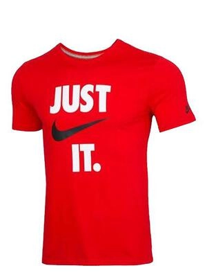 Nike Alphabet Printing Round Neck Short Sleeve - Red