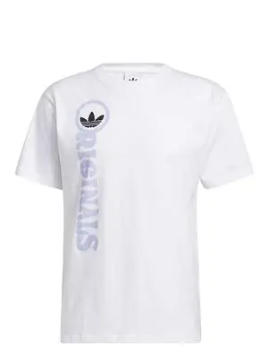 Adidas Originals Logo Printing Sports Round Neck Short Sleeve - White