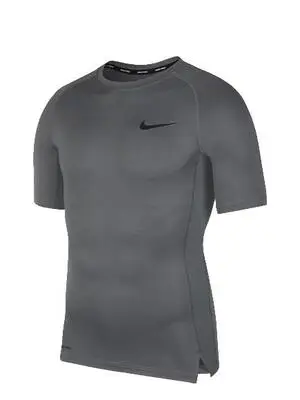 Nike Pro Quick Dry Training Short Sleeve Top - Gray