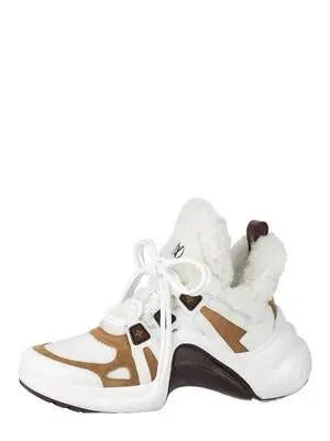 LOUIS VUITTON Archlight Shearling Sneakers 'white Brown - White/brown