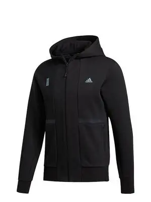Adidas Hooded Zipper Woven Jacket - Black
