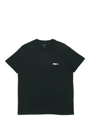 PUMA Puma Fuslon Minimalistic Chest Alphabet Logo Label Short Sleeve Black