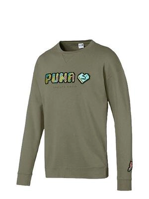 PUMA Alphabet Round Neck Pullover - Green