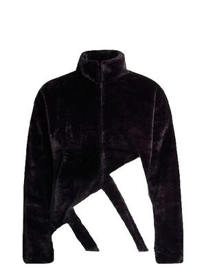 Adidas Faux Fur Logo Zip-up Jacket - Default Color