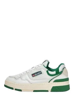 AUTRY AUTRY CLC Leather Sneakers White/green