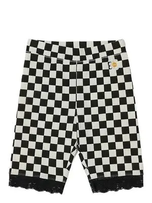 VANS Oversized Floral Legging Shorts - Black/white