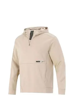 PUMA Half Zip Hooded Jacket - Beige