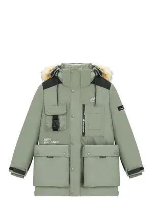 NEW BALANCE Logo Down Jacket - Green/black