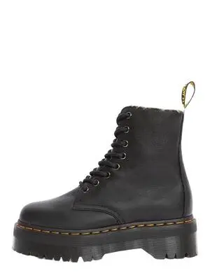 DR. MARTENS Dr. Martens Jadon Faux Fur Lined Leather Platform Combat Boots