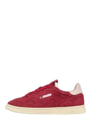 AUTRY Low Top Suede Sneakers - Red/white/pink