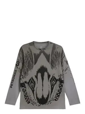 Adidas Y-3 Mercedes Wolf Graphic Long Sleeve T-shirt - Black