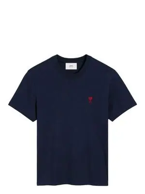 AMI Paris Small Heart Logo T-shirt - Navy