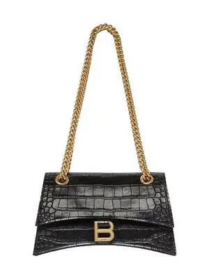 Balenciaga Crush Small Chain Bag - Black