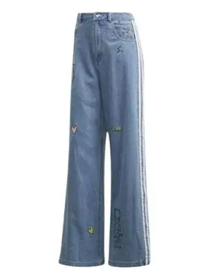 ADIDAS Fiorucci X Adidas Wide Leg Denim Track Pants