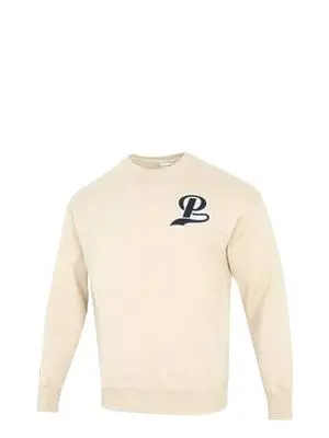 PUMA Team Crew Logo Sweatshirt - Beige/black