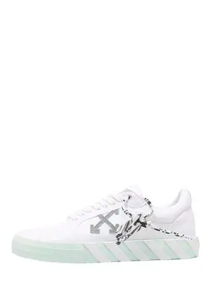 Off-White Low Vulcanized Canvas Sneaker - White/green/orange