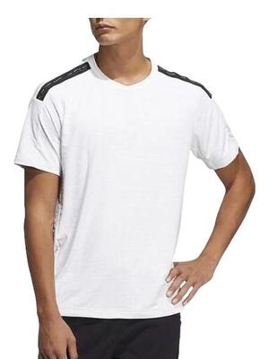 Adidas Splicing Casual Sports Round Neck Short Sleeve T-shirt - Multi-color