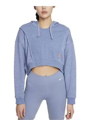 Nike Dri-fit Cropped Training Hoodie - Blue