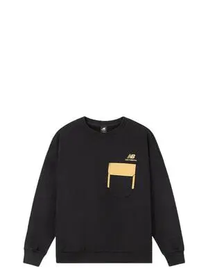 NEW BALANCE Logo Sweatshirt - Black/yellow