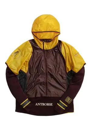 Nike Colorblock Hooded Jacket - Gold Dart/deep Burgundy/dk Smoke